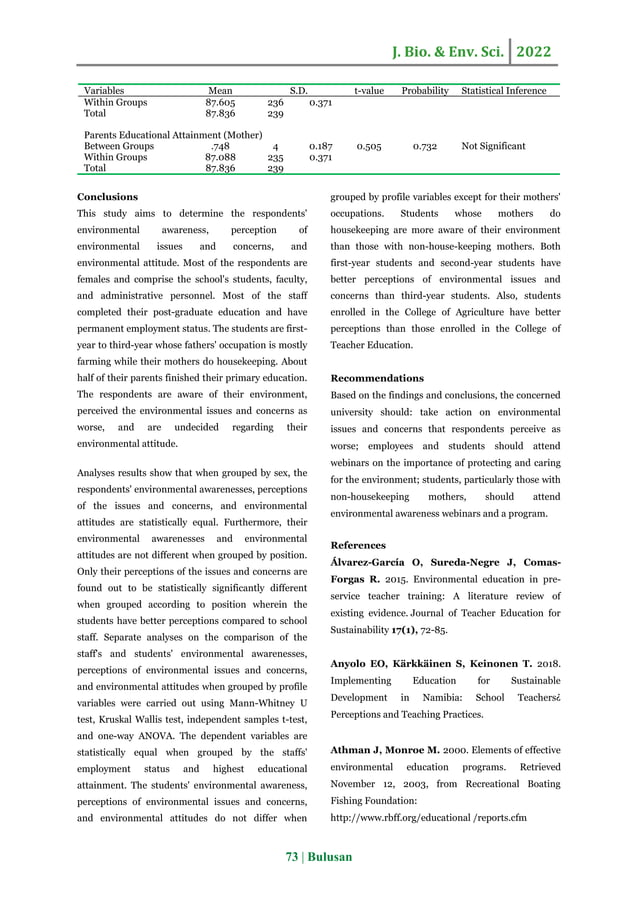 Organizations environmental awareness and attitude | PDF