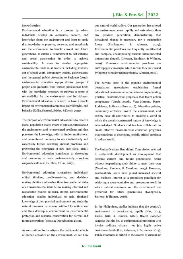 Organizations environmental awareness and attitude | PDF