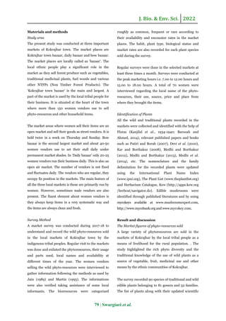 A checklist of traditional and wild edible phyto-resources sold in the ...