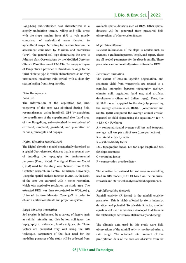Geospatial analysis of soil erosion rates using RUSLE and GIS model in ...