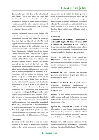 Interaction on the diet and substrate on the growth of Archachatina ...