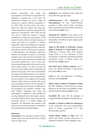 Adsorption of dye from aqueous solutions by orange peel with Chitosan ...