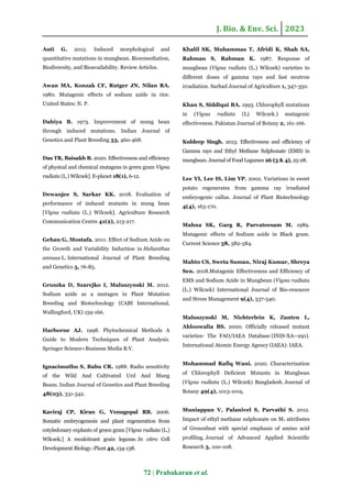 Induced mutagenesis in Green gram (Vigna radiata (L.) Wilczek) | PDF