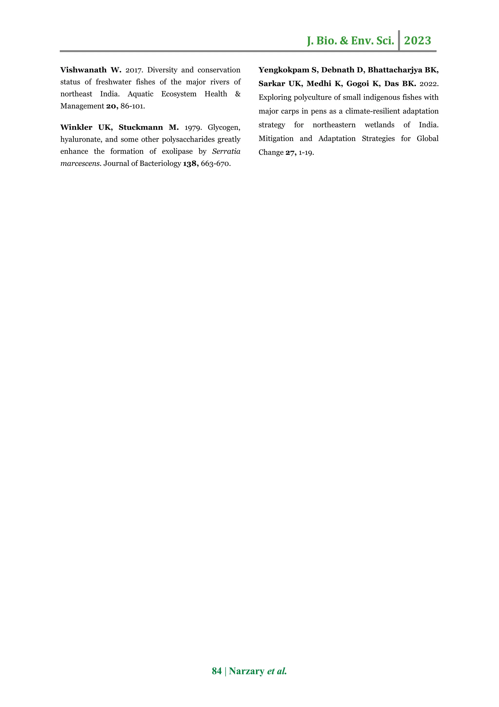 Digestive enzyme activities in four diverse small indigenous fish ...