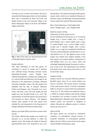 Digestive enzyme activities in four diverse small indigenous fish ...