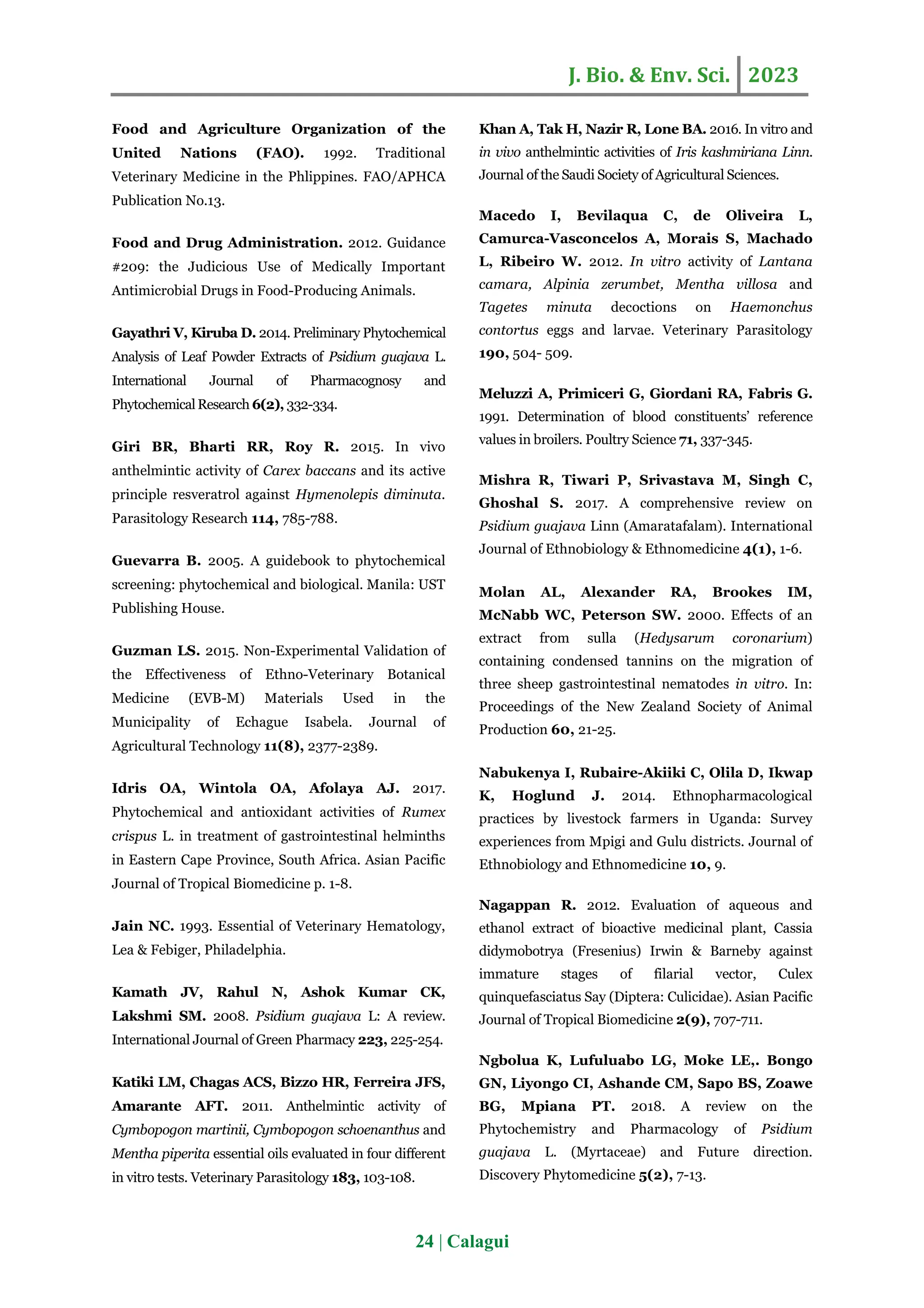 Phytochemical property and oral toxicity safety of Chrysophyllum caimito and Psidium guajava ...