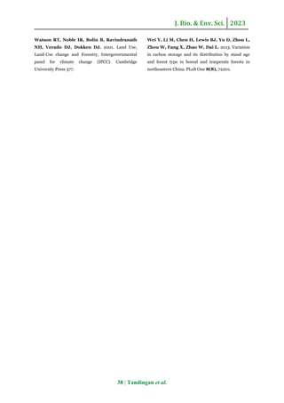 Carbon stock assessment of the undisturbed forest in the heavily mined ...