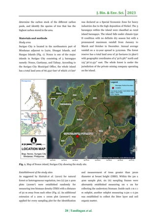 Carbon stock assessment of the undisturbed forest in the heavily mined ...