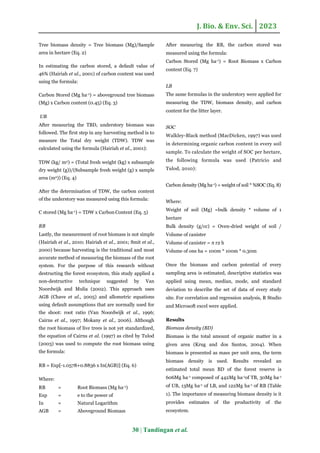 Carbon stock assessment of the undisturbed forest in the heavily mined ...