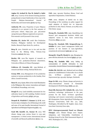 Perceptions and practices of rice farmers in the lowland areas of Diplahan, Zamboanga Sibugay ...