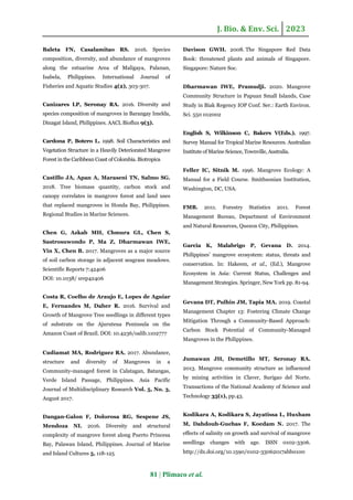 Species composition, diversity and community structure of mangroves in ...