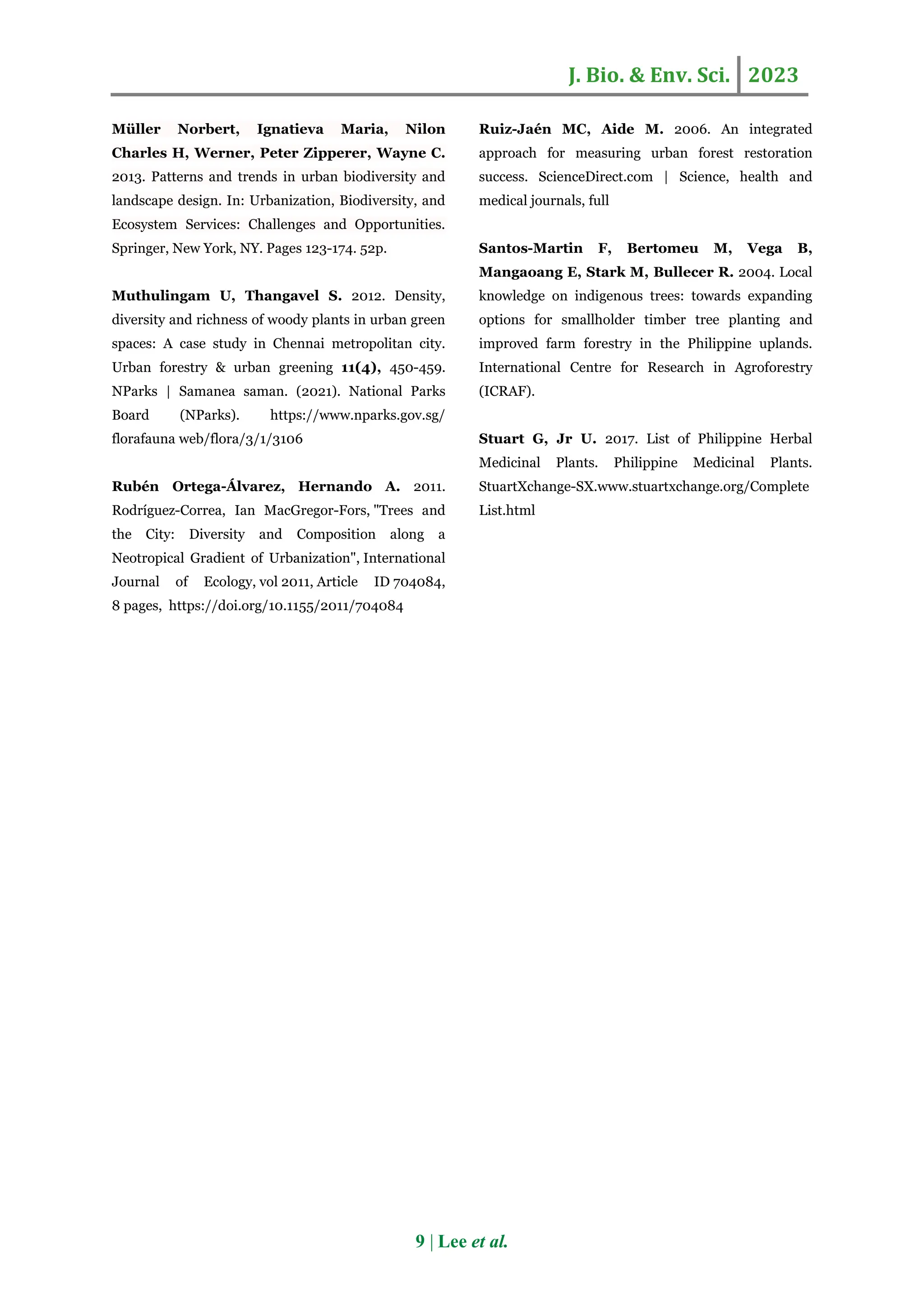 Where are they now: Native trees in the City of Malolos, Province of ...