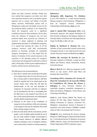 Estimating the direct use values of mangrove ecosystem: A case in ...