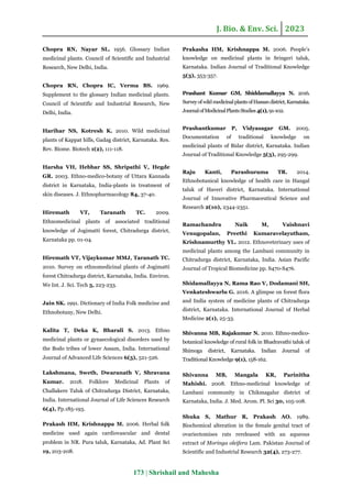 Documentation of traditional herbal remedies for gynecological disorder in Women of Chitradurga ...