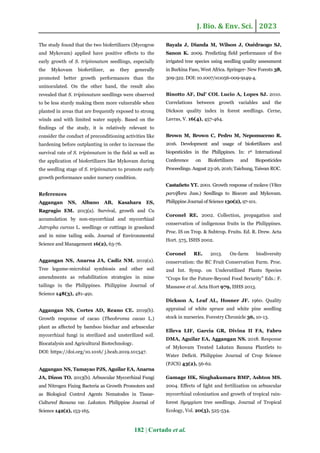 Early growth of Syzygium tripinnatum (Blanco) Merr. seedlings ...