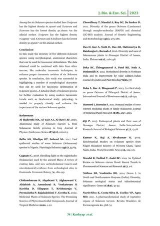A critical study on wild species of Solanum distributed in Dibrugarh ...