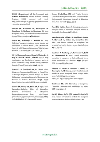 Community utilization and knowledge on the importance of Mangroves in ...