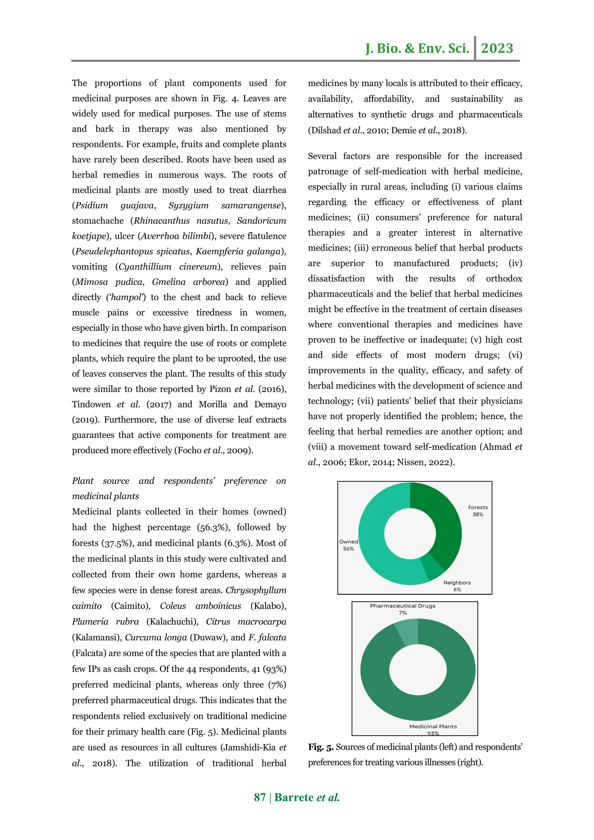 Traditional medicinal plants and practices of an Indigenous community ...