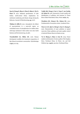 Assessment of spatial variations in surface water quality of Laguna ...