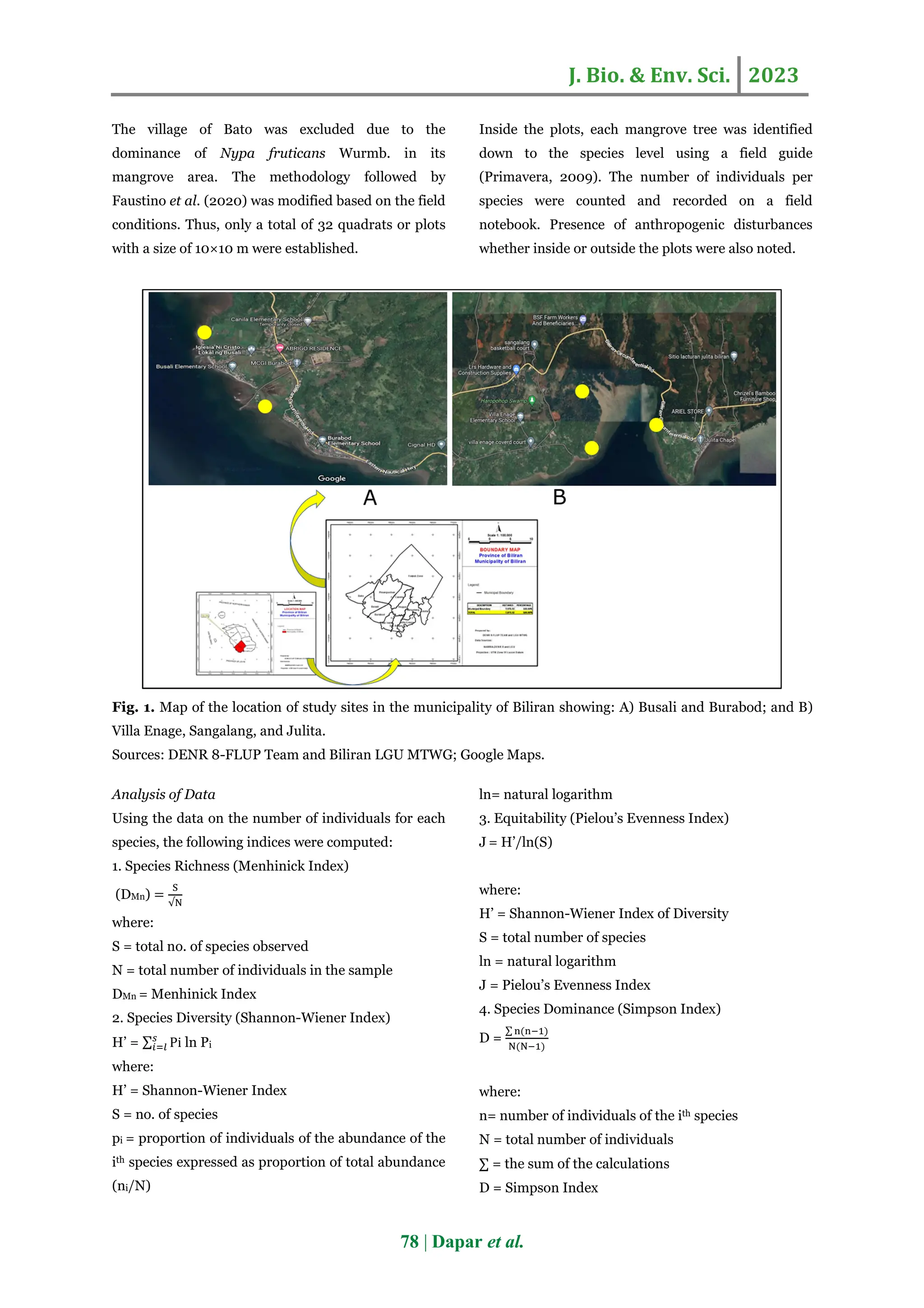 Diversity, distribution and conservation status of mangrove species in ...