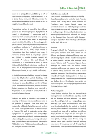 Symptomatology and pathogenicity of Phytophthora pod rot disease ...