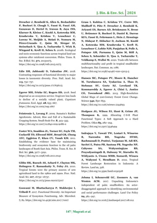 Consequences of land use changes on ecological plant traits and ...
