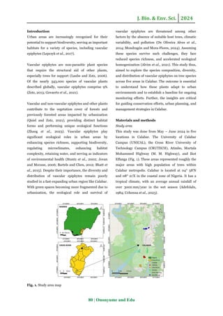 Assessing trees and vascular epiphyte species diversity in Calabar ...