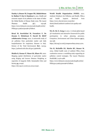 Spatial distribution map of air pollutants and its impact on human ...