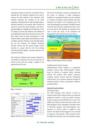Audio magneto telluric and geoelectric signatures of un-consolidated ...