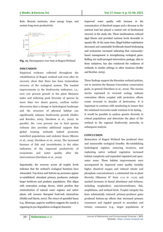 Ecological restoration outcomes in Rwanda’s Rugezi wetland ...