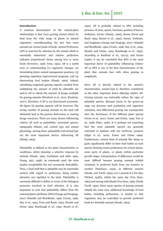 Animal preference and external plant attributes: application of ...