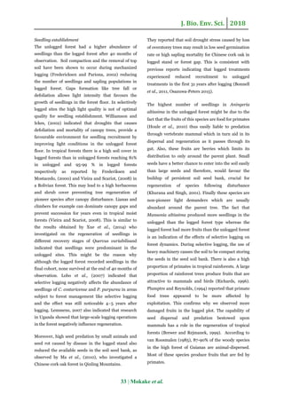 Natural regeneration of some commercial timber tree species following ...
