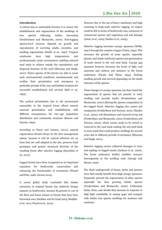 Natural regeneration of some commercial timber tree species following ...