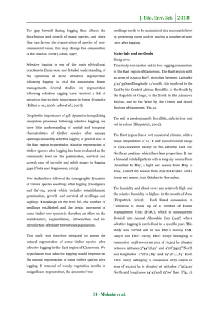 Natural regeneration of some commercial timber tree species following ...