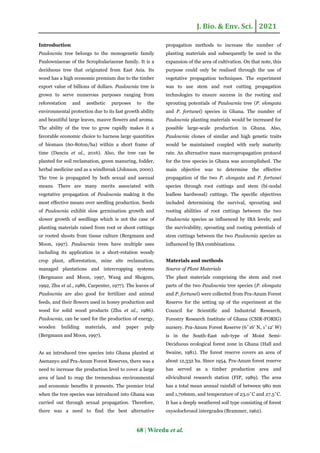 Vegetative propagation technologies using stem and root cuttings of ...