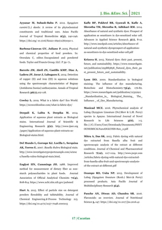 Extraction, characterization, and workability of natural biological dye ...