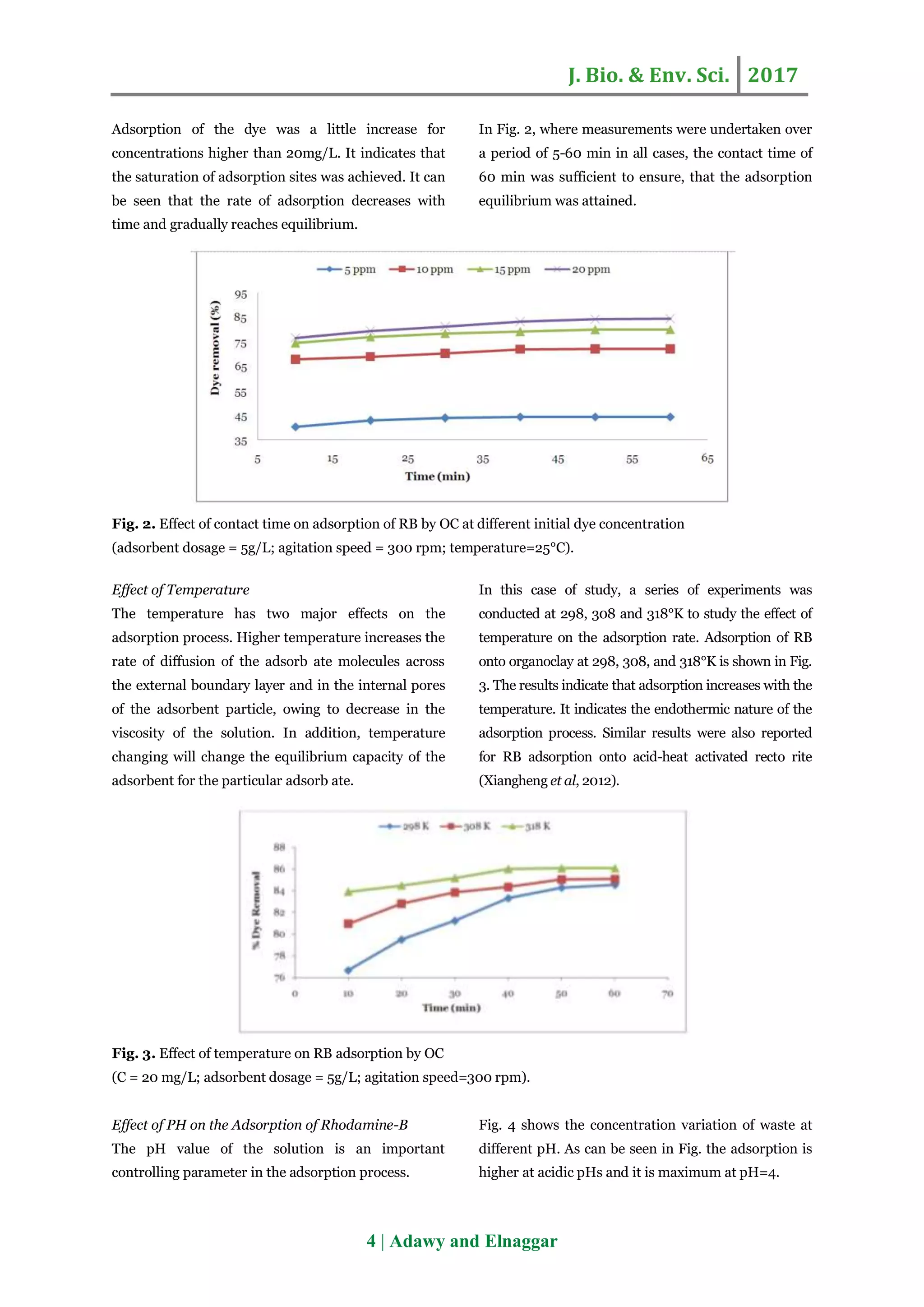 Thermodynamics and adsorption studies of rhodamine-b dye onto organoclay | PDF