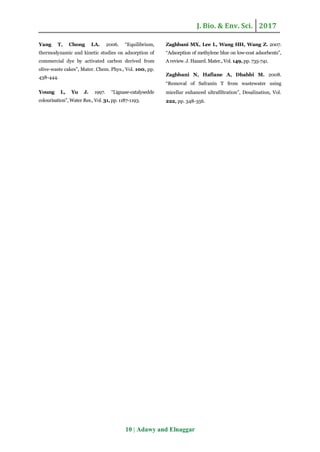 Thermodynamics and adsorption studies of rhodamine-b dye onto organoclay | PDF
