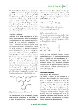 Thermodynamics and adsorption studies of rhodamine-b dye onto organoclay | PDF