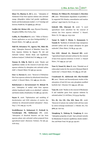 Thermodynamics and adsorption studies of rhodamine-b dye onto organoclay | PDF