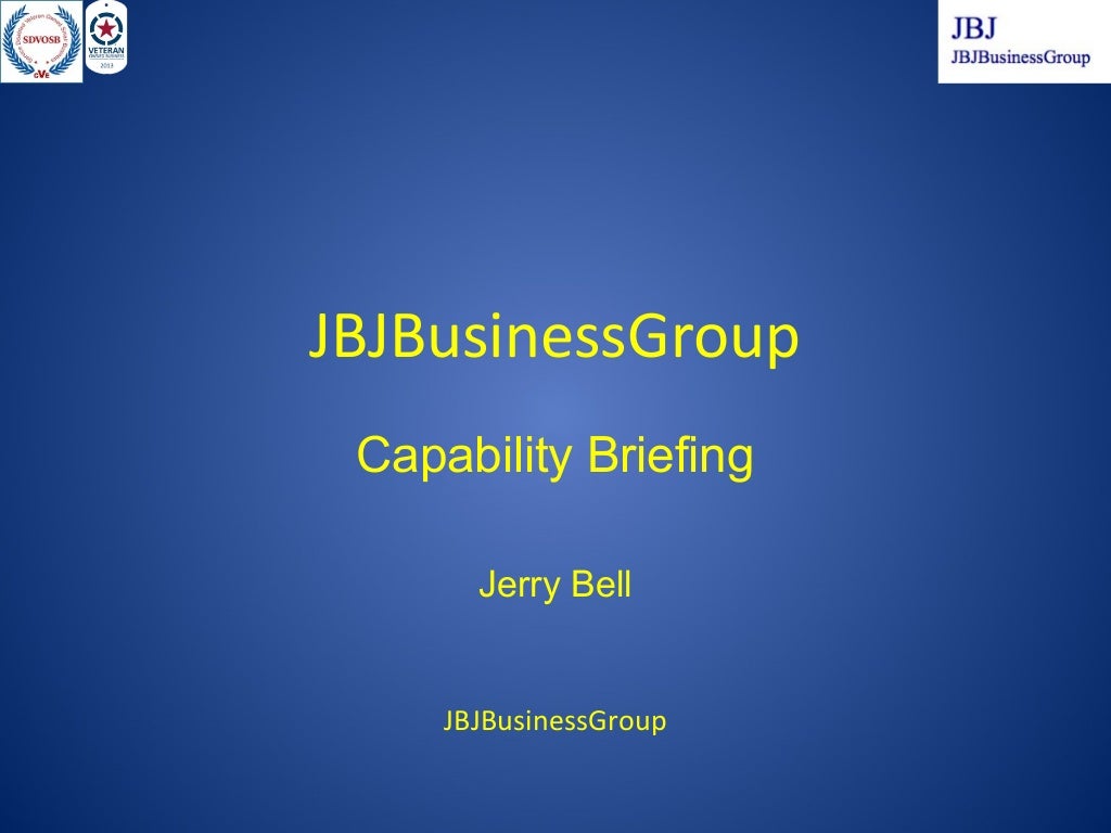 Jbj business capability brief