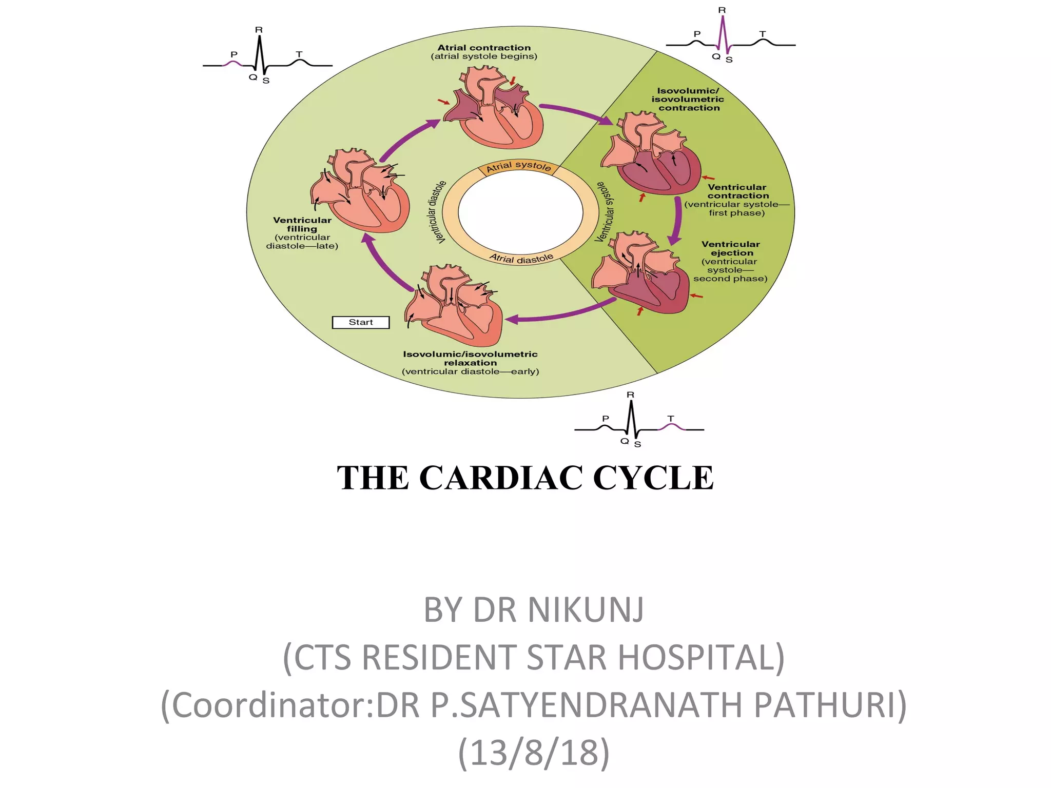 Cardiac cycle DR NIKUNJ R SHEKHADA (MBBS,MS GEN SURG ,DNB CTS SR) | PPT