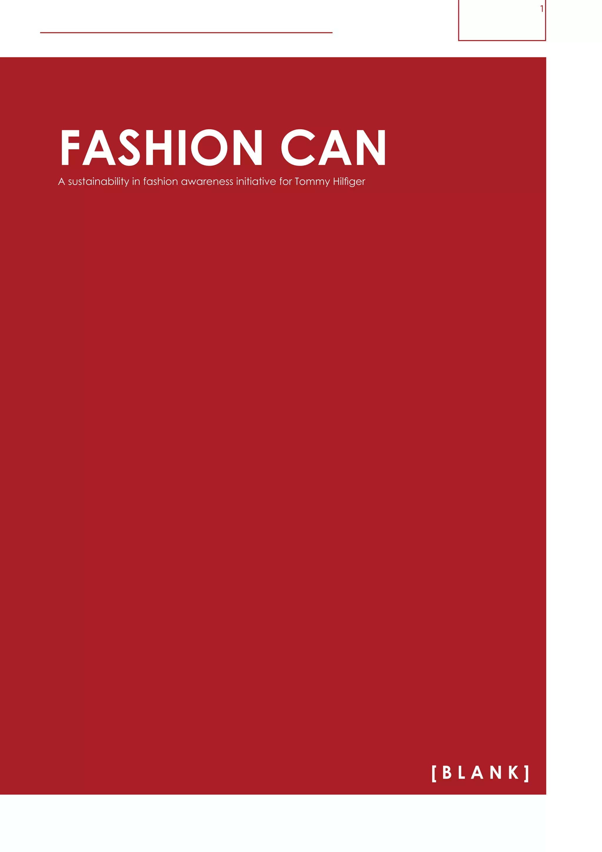 Tommy Hilfiger+ Sustainability Awareness Initiative | PDF