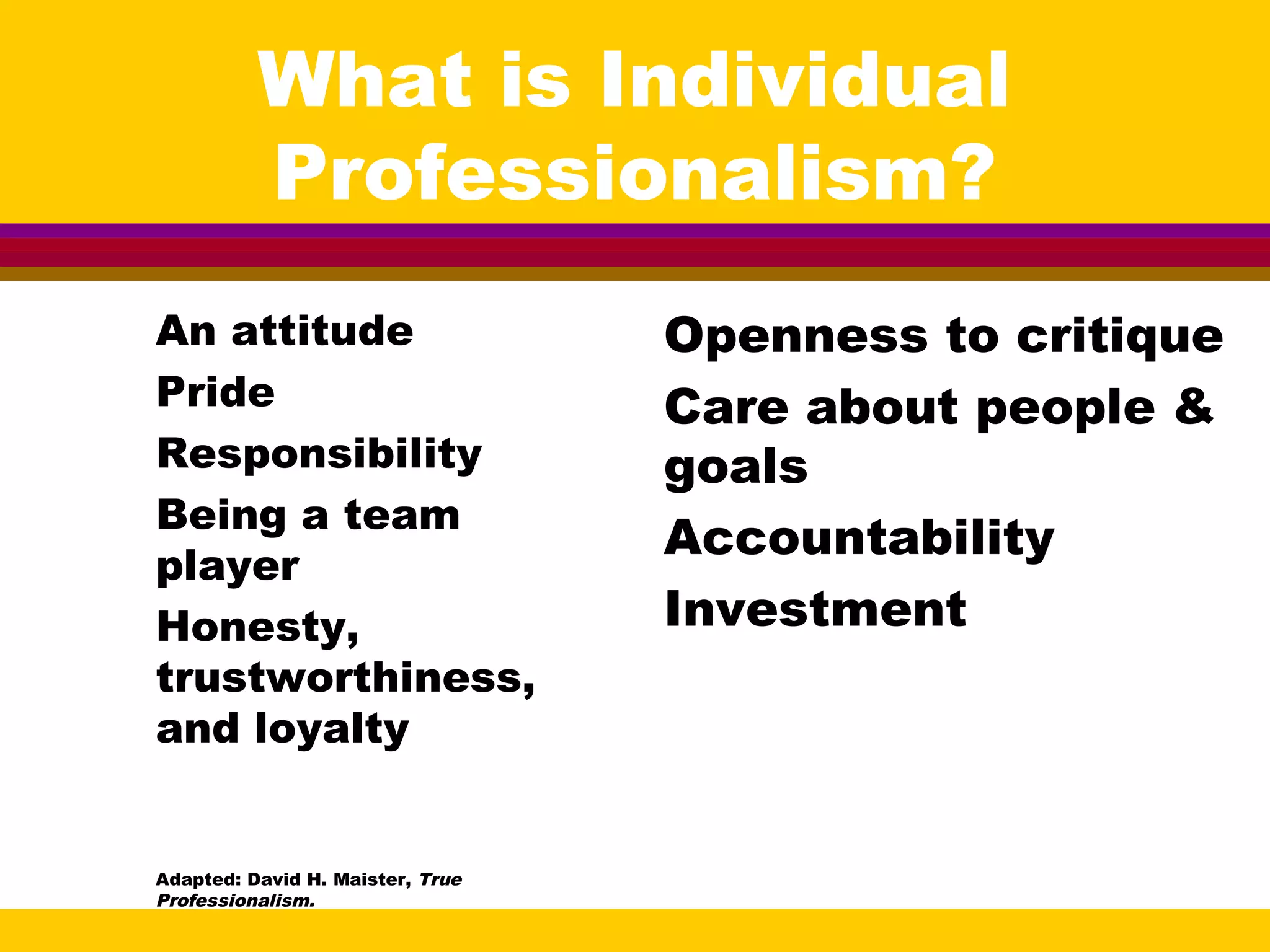 Professionalism | PPT