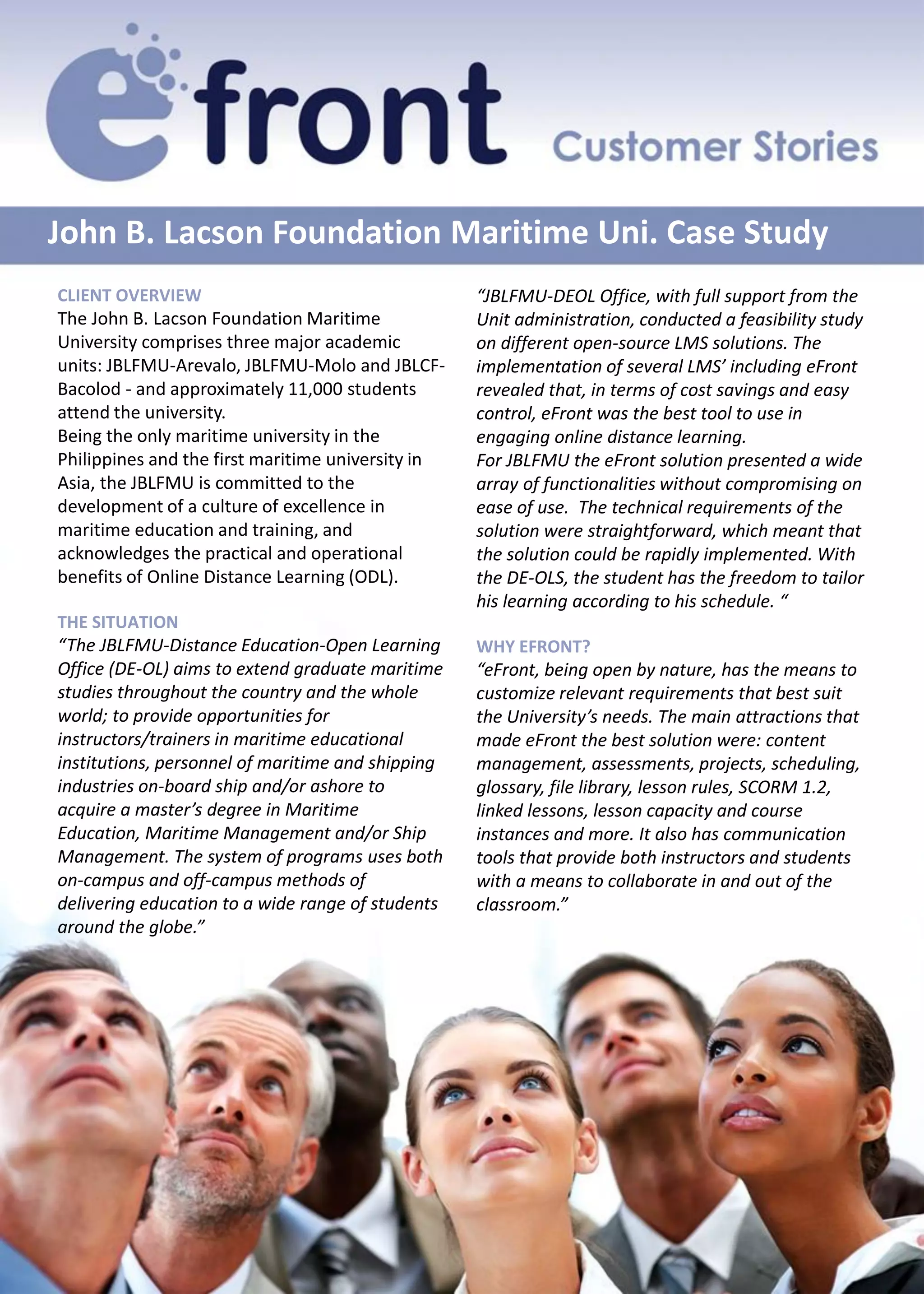 John B. Lacson Foundation Maritime Uni. Case Study | PDF