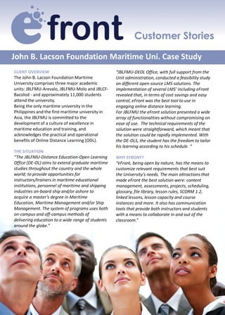 John B. Lacson Foundation Maritime Uni. Case Study | PDF