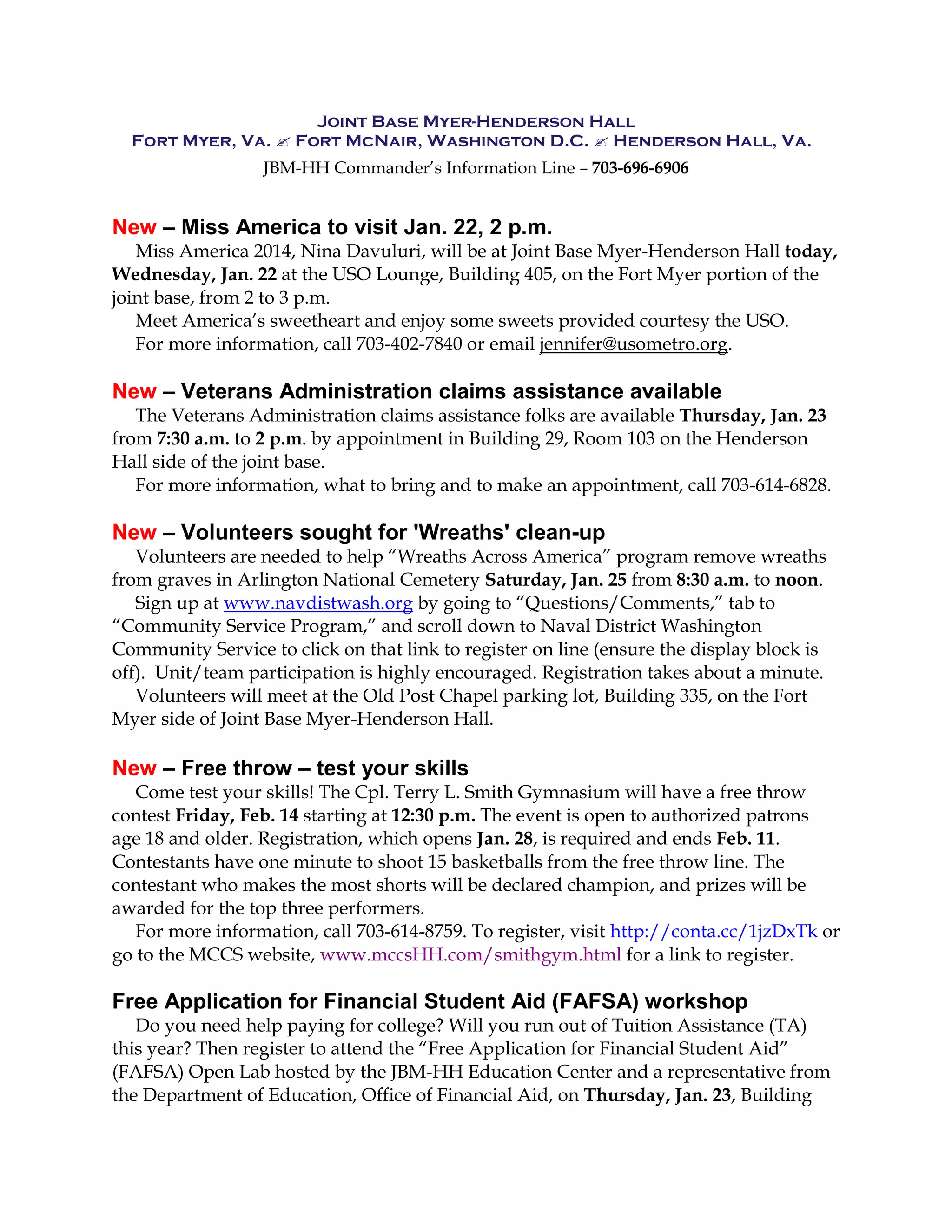 Jbm hh bulletin012214 | PDF
