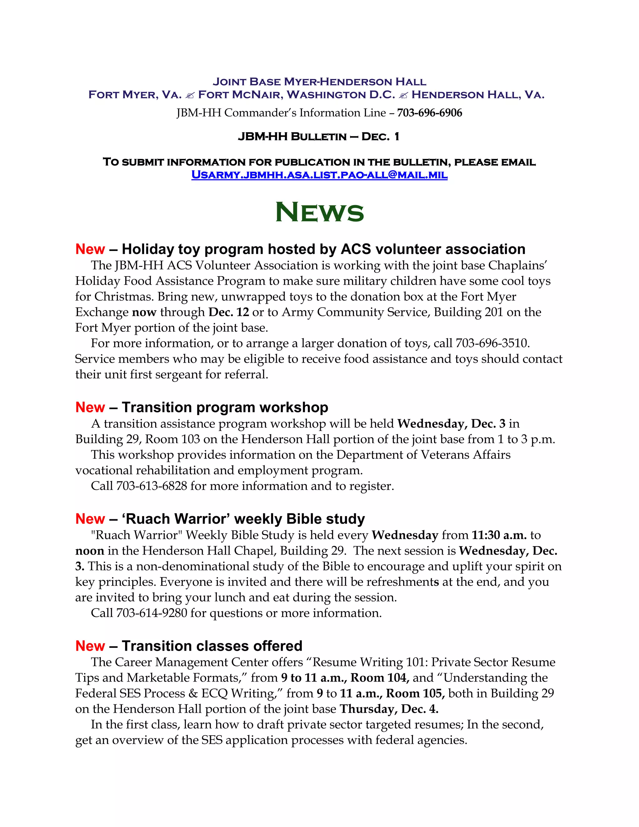 Jbm hh bulletin1-dec14 | PDF