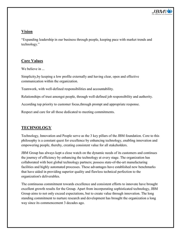 Summer training report on JBM | PDF | Manufacturing Industry | Industries