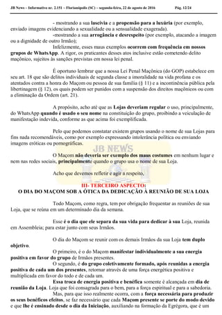 Jb news informativo nr. 2152 | PDF